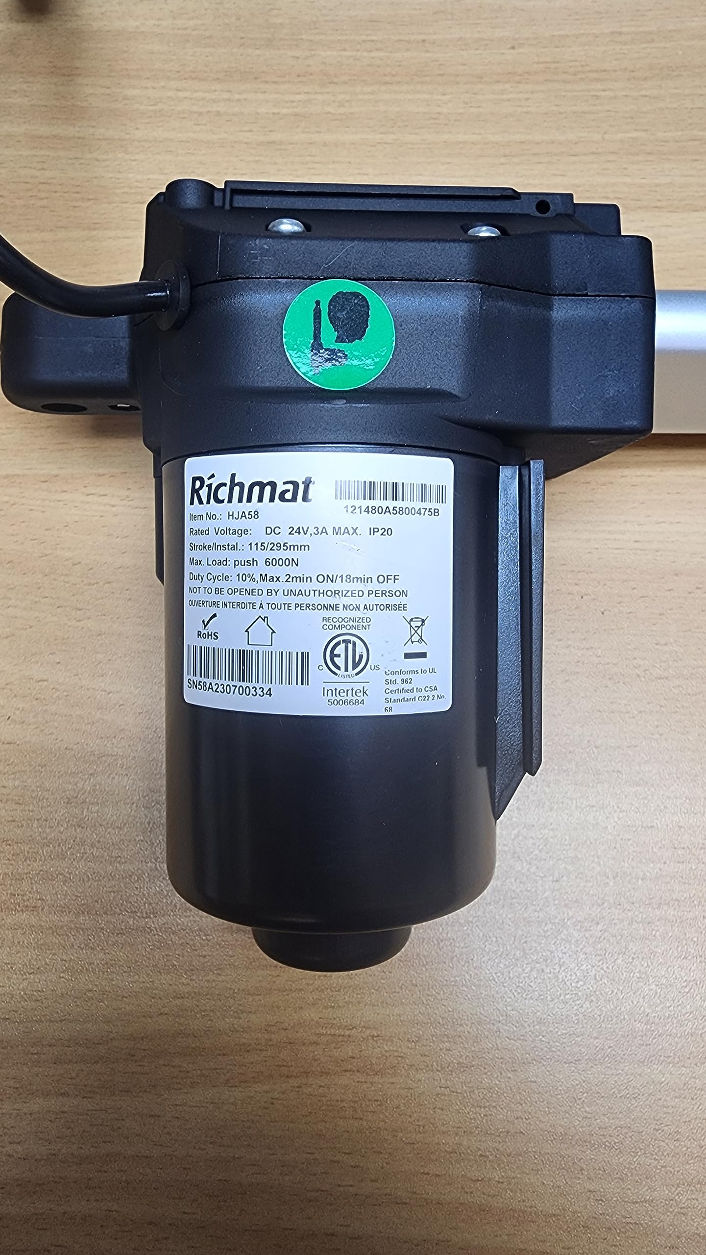 Richmat HJA58 Foot Actuator Replacement for Adjustable Beds (Foot)