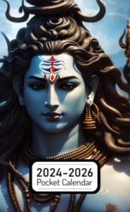 pocket calendar 2024-2026: two-year monthly planner for purse , 36 months from january 2024 to december 2026 | lord shiva