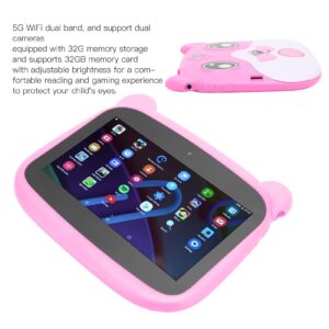 Haofy Kids Tablet, US Plug 100‑240V 32GB ROM Dual Camera HD Tablet Dual Band for Ebook (US Plug)