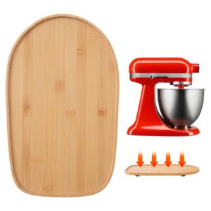 bamboo sliding mat for kitchenaid mixer, compatible with kitchenaid 3.5 qt artisan series tilt-head mixer,mixer mover slider mat pad,kitchen appliance slider mat, kitchen aid mixer accessories