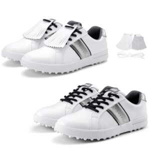 Ybberik Women's Golf Shoes Spikeless Breathable Grey