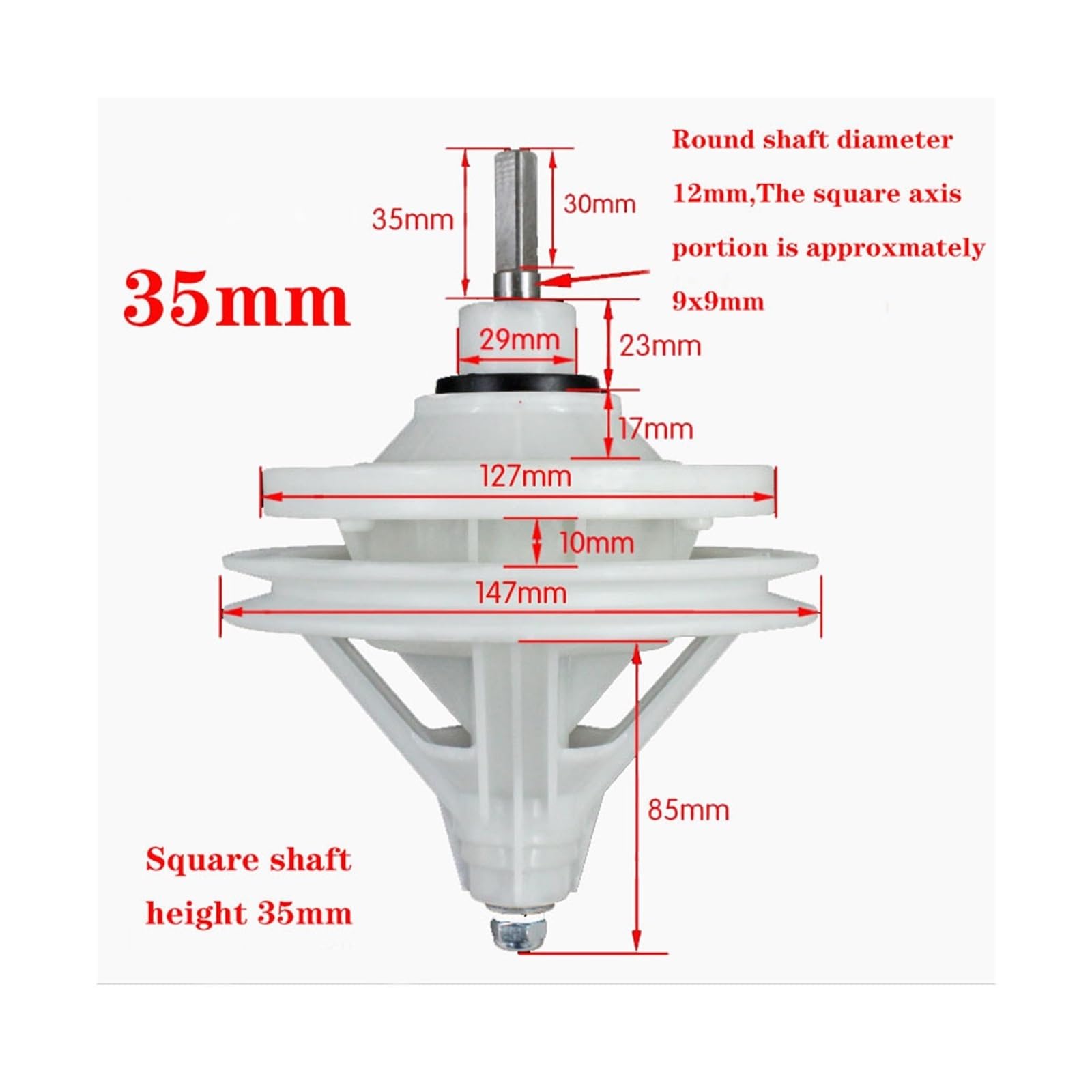 NieKe Square Shaft Height 35mm Universal Washing Machine Reducer Gearbox Motor Reducer Clutch Household Washing Machine Repair Parts