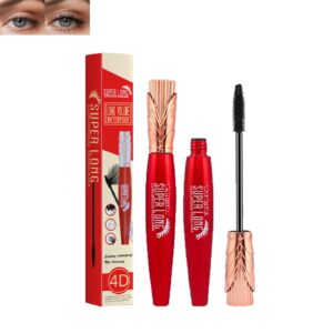 yanquina mascara, yanqina super long mascara, 4d waterproof and sweat proof mascara-super long luxurious mascara, stereo lengthening mascara, no clumping (1pc)