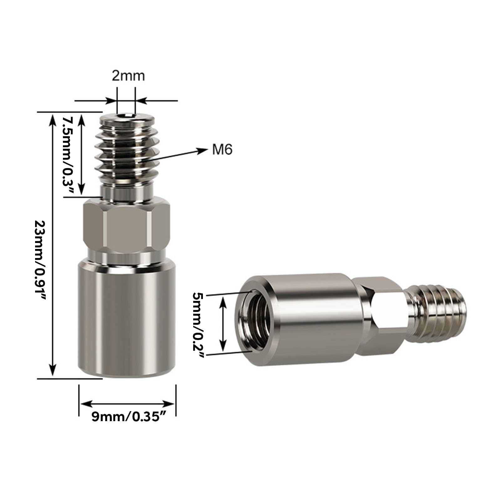 Yuisle Dependable Nozzle Adapter for Rapido/V6 Pro/V6 Hot End for Various Industries Tasks Efficiency High Flow Adapter High Flow Nozzle Adapter