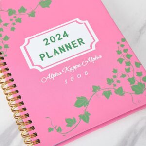 AKA Sorority 2024 Planner January 2024 - December 2024, Sorority Paraphernalia Weekly Monthly Planner for AKA Womens