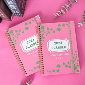 AKA Sorority 2024 Planner January 2024 - December 2024, Sorority Paraphernalia Weekly Monthly Planner for AKA Womens