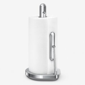 simplehuman tension arm standing paper towel holder, brushed stainless steel