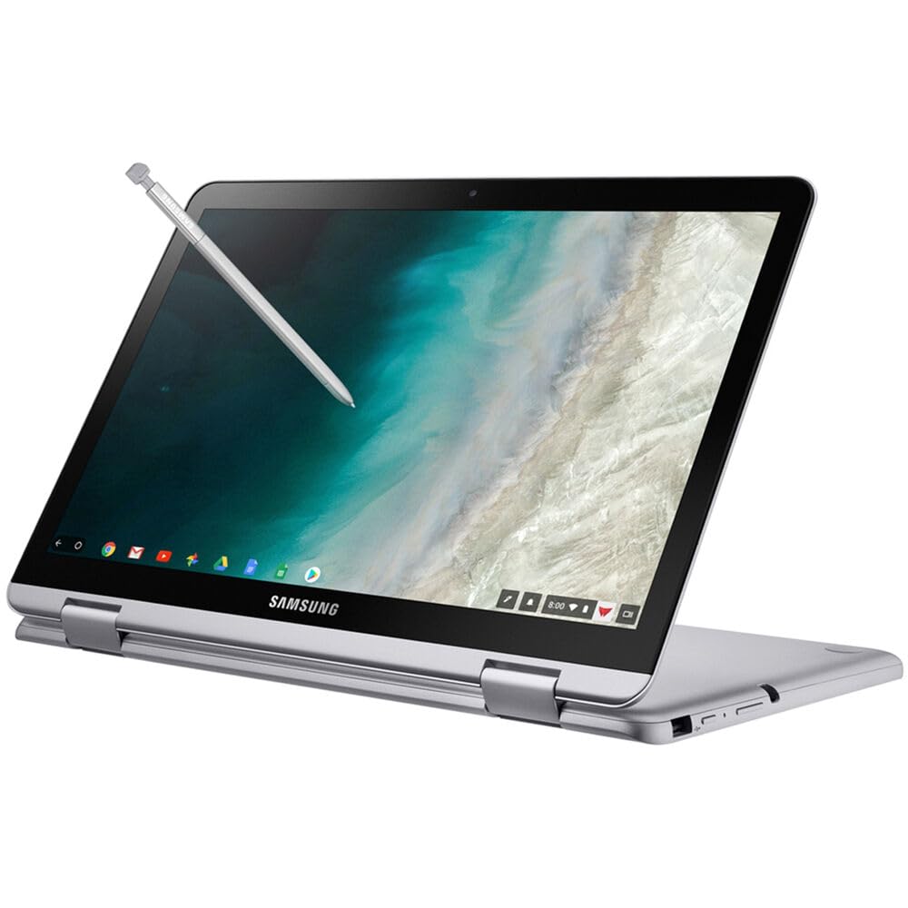 Samsung Chromebook Plus V2 XE521QAB-M02US Light Titan 2-in-1 Laptop (Celeron 3965Y, 4GB RAM, 64GB eMMC SSD, Intel HD 615, 12.2" Touch FHD (1920x1080), Webcam, Chrome OS) with Dock and Wireless Mouse