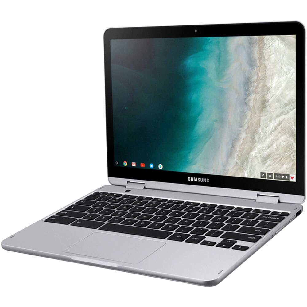 Samsung Chromebook Plus V2 XE521QAB-M02US Light Titan 2-in-1 Laptop (Celeron 3965Y, 4GB RAM, 64GB eMMC SSD, Intel HD 615, 12.2" Touch FHD (1920x1080), Webcam, Chrome OS) with Dock and Wireless Mouse