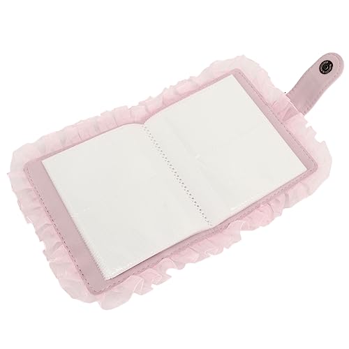 Camera Picture Album, High Transparency 64 Pockets Light Buckle Design Mini Film Photo Album for Display (Pink)