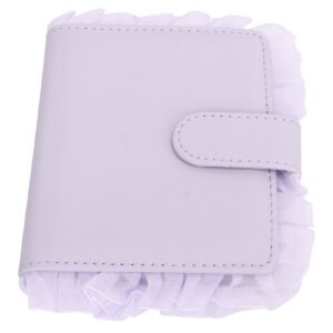 camera picture album, high transparency 64 pockets light buckle design mini film photo album for display (purple)