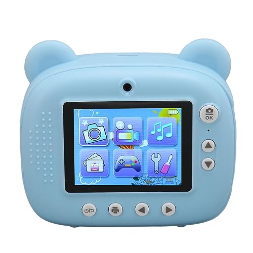 Kids Camera, 2.4 Inch IPS Screen with Auto Focus, Video Recording, Print Camera, USB Charge for Travel