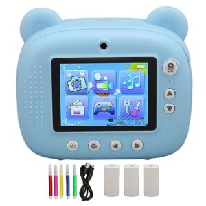 Kids Camera, 2.4 Inch IPS Screen with Auto Focus, Video Recording, Print Camera, USB Charge for Travel