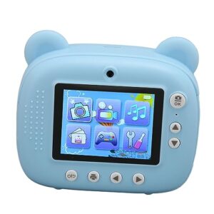 Kids Camera, 2.4 Inch IPS Screen with Auto Focus, Video Recording, Print Camera, USB Charge for Travel