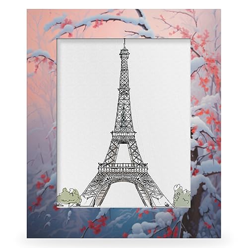 cfpolar 5x7 Inch Environmentally Friendly Wood Photo Frame With High-Definition Acrylic Board For Table Top Display And Wall Mounting Photo Frame File Frames Snowy Red Bird