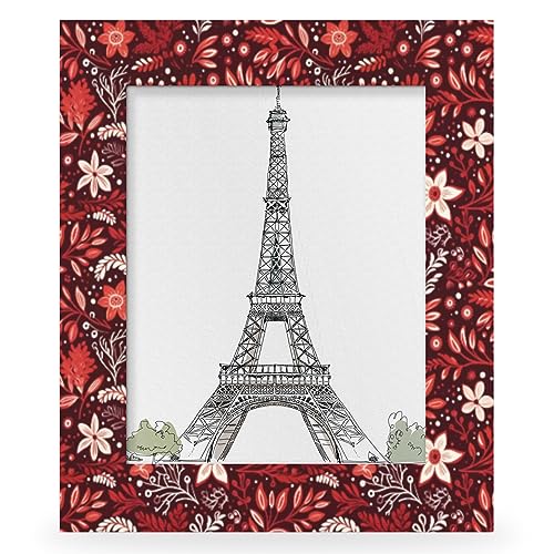 cfpolar 4x6 Inch Environmentally Friendly Wood Photo Frame With High-Definition Acrylic Board For Table Top Display And Wall Mounting Photo Frame File Frames Red Flower Cluster