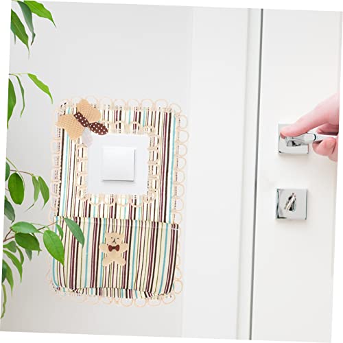 OSALADI 4 pcs Wedding Decorations for Ceremony Home Decor Wedding Stickers dimmer switches for LED Lights Room Light Switch Supply LED dimmer Switch Fabric Wall Light Switch Sticker Socket