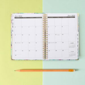 Kisangel 2024 Planner Notebook Calendar Schedule Notepad Spiral Binding Note Book Productivity Organizer for Home Classroom Office Supplies 2024.1-12