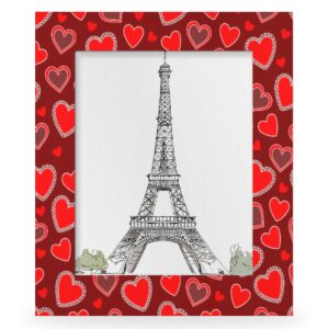 pofato red love heart 8x10 picture frame wood photo frame for tabletop display wall mount picture frame display 8 x 10 inch photo wall decor home gift frames