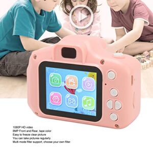 Portable Camera, 1080P HD Video Wide Applicability Kids Digital Camera 400mAh Battery Pink for Boys for Home