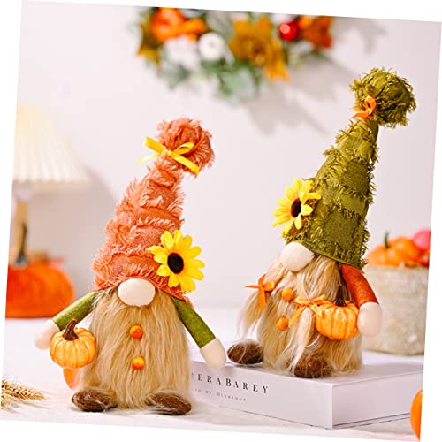 BESTOYARD 5pcs Hug Pumpkin Rudolph Tiered Tray Fall Decor for Home Gnomes Plush Gnome Doll Decors Autumn Elf Dwarf Fall Gnomes Decorations for Home Christmas Gnomes Foam Hat Halloween