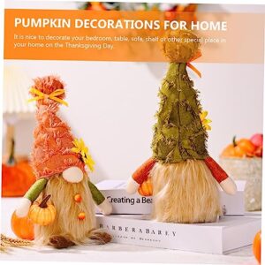 BESTOYARD 5pcs Hug Pumpkin Rudolph Tiered Tray Fall Decor for Home Gnomes Plush Gnome Doll Decors Autumn Elf Dwarf Fall Gnomes Decorations for Home Christmas Gnomes Foam Hat Halloween