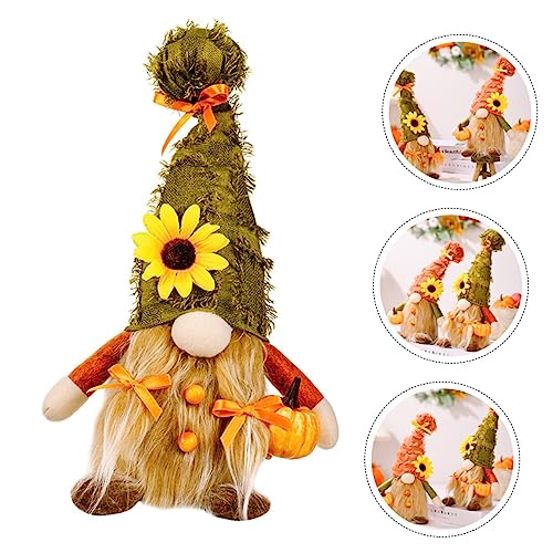 BESTOYARD 5pcs Hug Pumpkin Rudolph Tiered Tray Fall Decor for Home Gnomes Plush Gnome Doll Decors Autumn Elf Dwarf Fall Gnomes Decorations for Home Christmas Gnomes Foam Hat Halloween