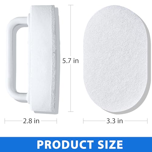 Lumkew Handle Bath Tub Scrubber, Non Scratch Bathroom Scouring Pad, Bathtub Scrubber Soap Scum Remover for Shower Tile Grout Sink Pool Step & Corner, Heavy Duty Cleaning Sponge Scrub, 2 PCS