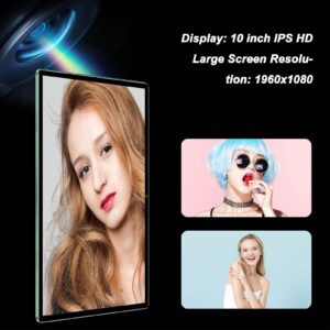 Kufoo HD Tablet, 10in Tablet 4G Network 5GWIFI 8 Cores CPU for Entertainment (US Plug)