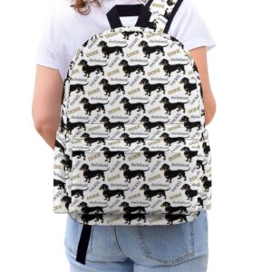 Dachshund Lover's Backpack Lightweight Laptop Backpack Business Bag Casual Shoulder Bags Daypack for Women Men