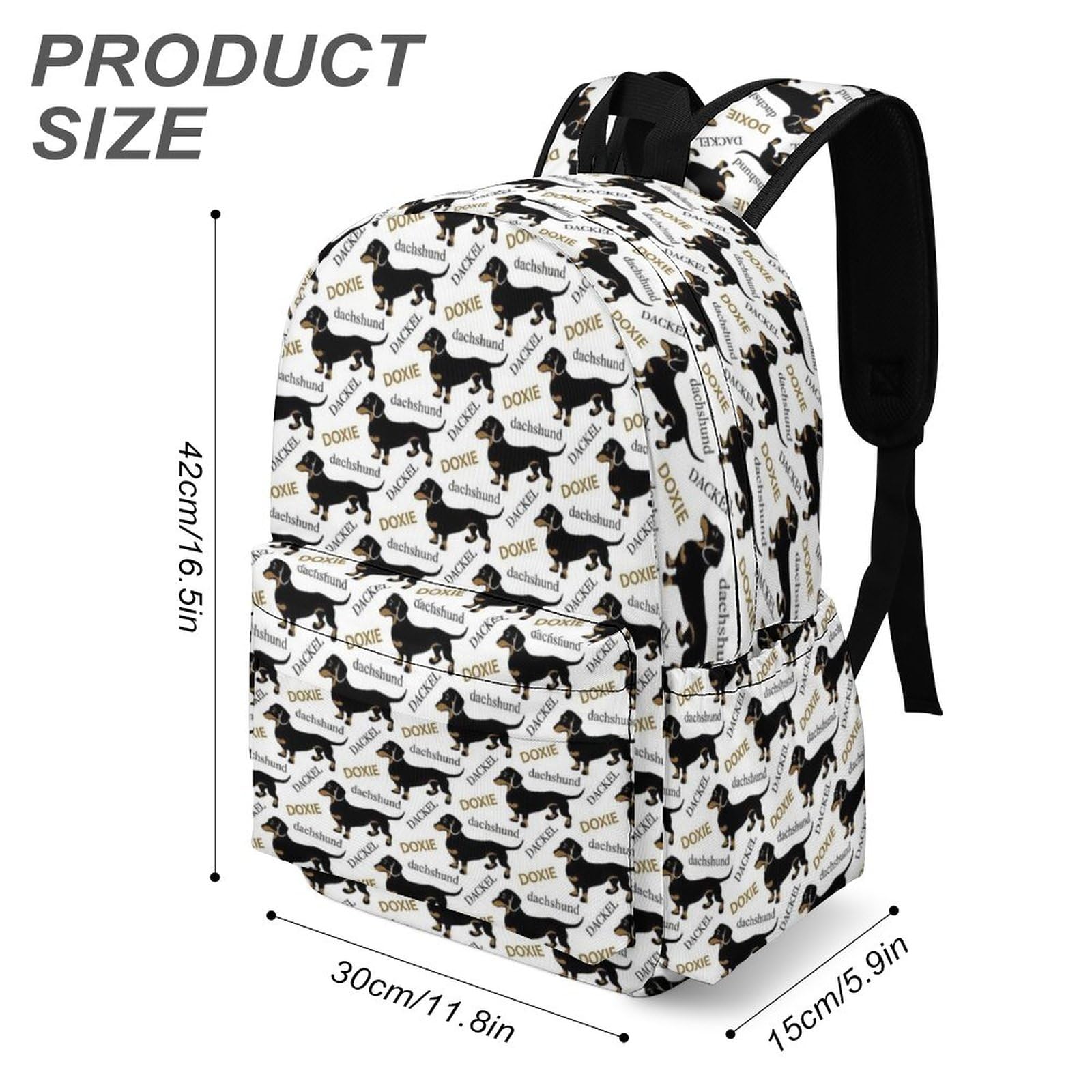 Dachshund Lover's Backpack Lightweight Laptop Backpack Business Bag Casual Shoulder Bags Daypack for Women Men