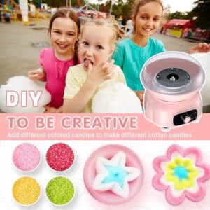 Candey Cotton Candy Machine, Cotton Candy Maker for Kids, Makes Hard Sugar, Sugar Floss, Homemade Sweets for Birthday Parties, Includes 1 Magic Stick, 1 Sugar Scoop, and 10 Bamboo Skewers, Pink