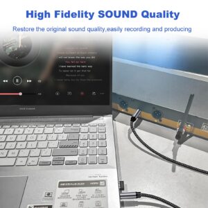 1/8 to 1/4 Stereo Cable Braided: Hi-Fi Sound Double Layer Shielded Zinc Alloy Case 3.5mm TRS to 6.35mm Audio Cable for Guitar, Laptop, Home Theater Devices, Speaker and Amplifiers 4Ft