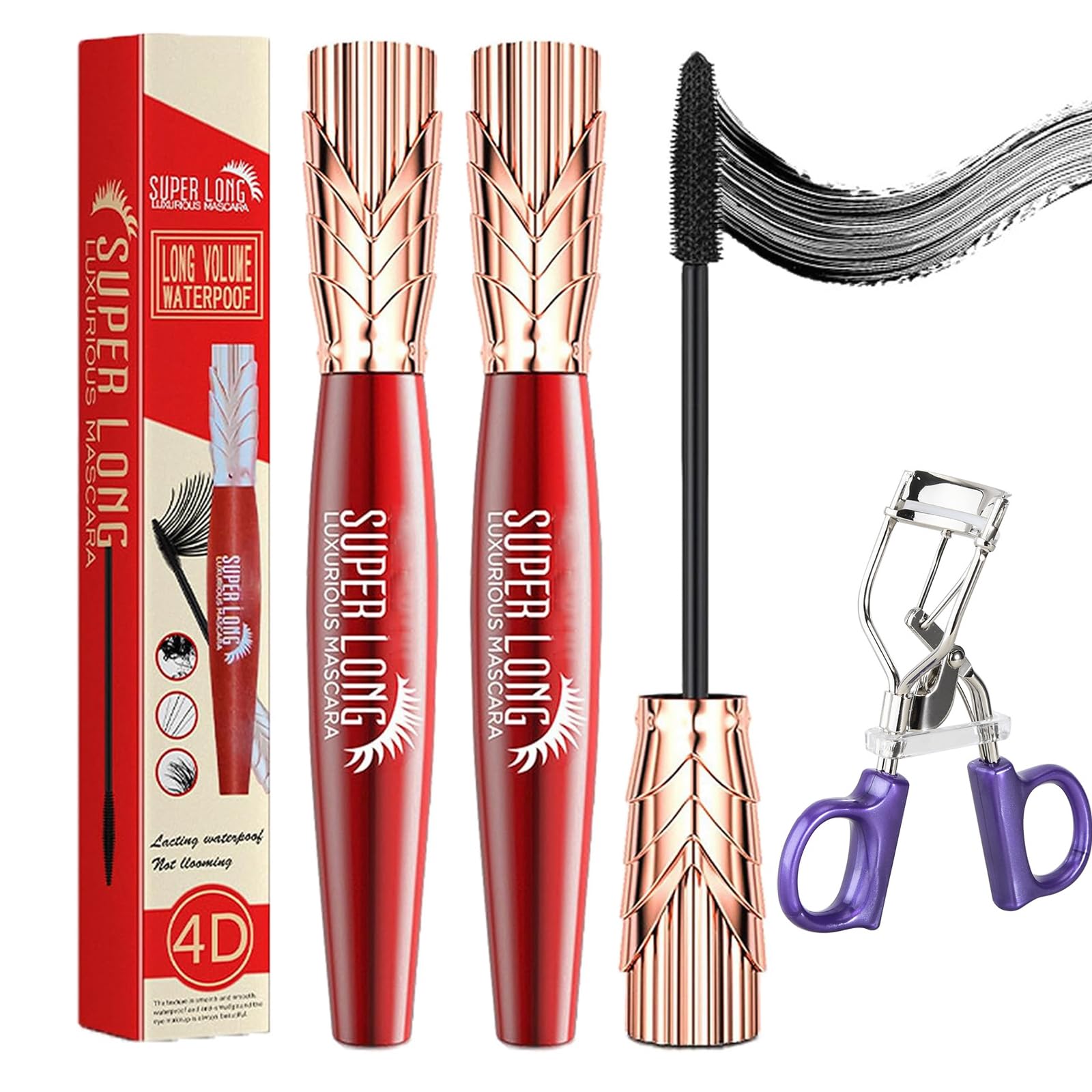 Yanquina Mascara, Yanqina Mascara, Yanqina Super Long Mascara, Yanquina 4D Silk Fiber Lash Mascara (2Pcs)