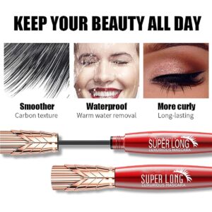 Yanquina Mascara, Yanqina Mascara, Yanqina Super Long Mascara, Yanquina 4D Silk Fiber Lash Mascara (2Pcs)