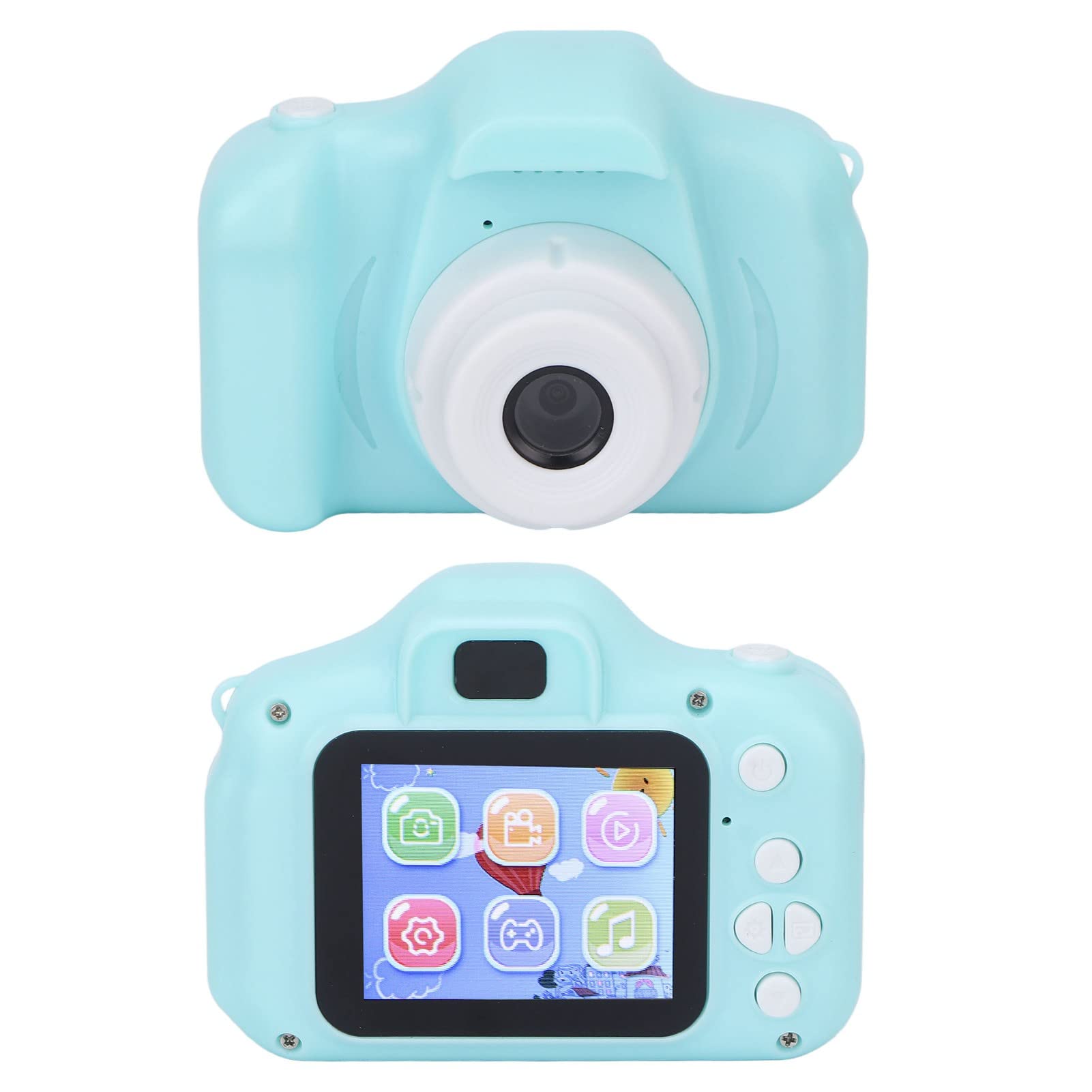 Children Digital Camera 2.0 inch IPS Screen Children Toy Plastic Camera X2 Children Digital Camera Rechargeable Boys and Girls Internal Battery