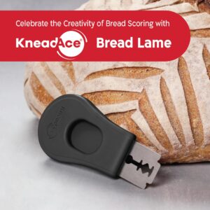 KNEADACE Extractable & Magnetic Bread Lame Dough Scoring Tool - Professional Sourdough scoring tool for Sourdough Bread baking & Bread Making Tools - Scoring Patterns booklet & 5 Razor Blades