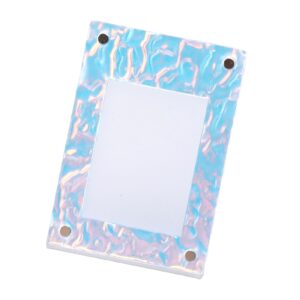 Desktop Picture Frame, Picture Frame Stable Placement Personalized Clear Acrylic Simple Cleaning for Home (Dazzling Color (Stone Head Pattern))