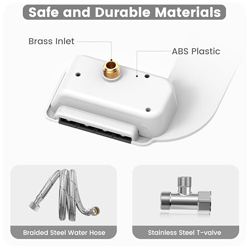 Aresmata Bidet Attachment for Toilet Unique Dual Retractable Nozzles Badays for Toilets Seat, Non-Electric Self-Cleaning Fresh Water Sprayer, Adjustable Water Pressure Bidets for Existing Toilets