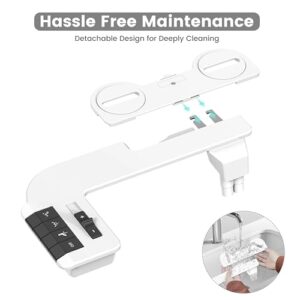 Aresmata Bidet Attachment for Toilet Unique Dual Retractable Nozzles Badays for Toilets Seat, Non-Electric Self-Cleaning Fresh Water Sprayer, Adjustable Water Pressure Bidets for Existing Toilets