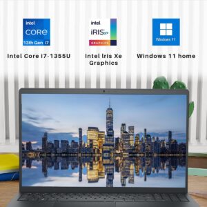 Dell Inspiron 15 2023 Newest Touchscreen Laptop for Business, 15.6" 1080p Anti-Glare, 13th Gen Intel Core i7-1355U(Up to 5GHz, 10 Cores), 16GB RAM, 1TB SSD, Wi-Fi 6, Win 11 Home, Bundle with JAWFOAL