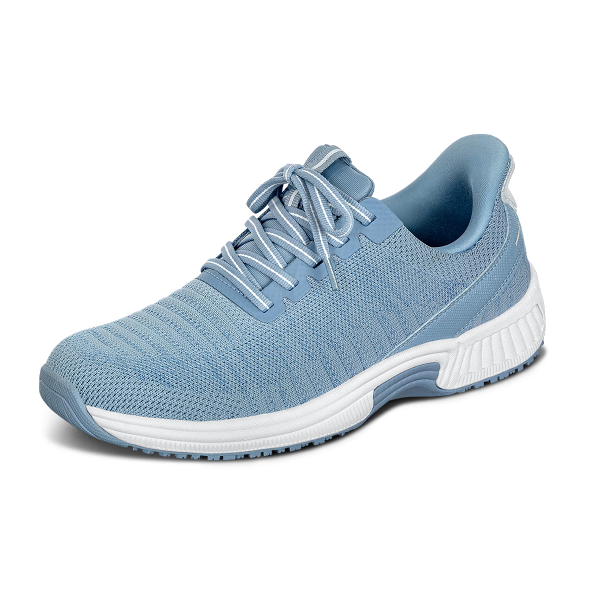 Orthofeet Women's Orthopedic Blue Knit Kita Hands-Free Sneakers, Size 10.5