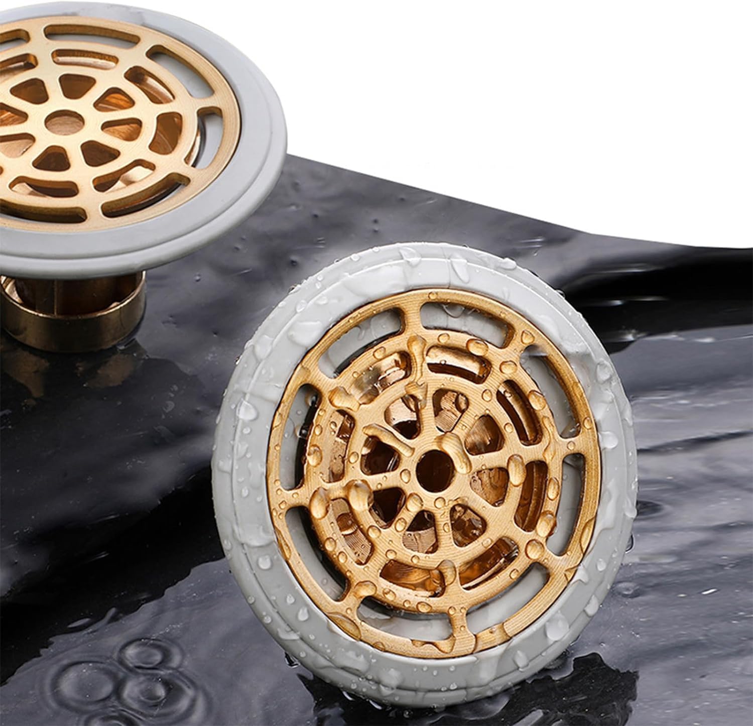 2-Pack Odor Proof Floor Drain,Removable Strainer Cover,Shower Drain Hair Catcher,Effectively Prevent Hair or Foreign Matter from Clogging The Drain Pipe,Suitable for ≥1.3 inch Diameter of The Drain