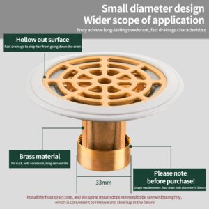 2-Pack Odor Proof Floor Drain,Removable Strainer Cover,Shower Drain Hair Catcher,Effectively Prevent Hair or Foreign Matter from Clogging The Drain Pipe,Suitable for ≥1.3 inch Diameter of The Drain