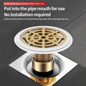 2-Pack Odor Proof Floor Drain,Removable Strainer Cover,Shower Drain Hair Catcher,Effectively Prevent Hair or Foreign Matter from Clogging The Drain Pipe,Suitable for ≥1.3 inch Diameter of The Drain