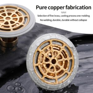 2-Pack Odor Proof Floor Drain,Removable Strainer Cover,Shower Drain Hair Catcher,Effectively Prevent Hair or Foreign Matter from Clogging The Drain Pipe,Suitable for ≥1.3 inch Diameter of The Drain