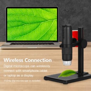 WHYATT WiFi Wireless Digital Microscope Handheld Portable Microscope Camera 50X to 1000X Magnification 8 Adjustable LED Lights Compatible with iOS Android Smartphone Tablet Computer