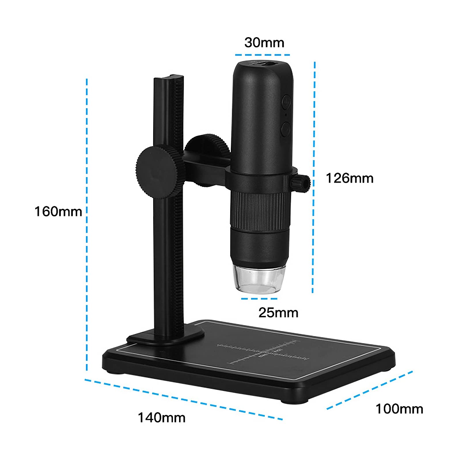 WHYATT WiFi Wireless Digital Microscope Handheld Portable Microscope Camera 50X to 1000X Magnification 8 Adjustable LED Lights Compatible with iOS Android Smartphone Tablet Computer