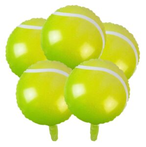 tennis ball balloon pack of 5 tennis balloon tennis themed birthday party supplies tennis sports cutouts party supplies sports birthday party decorations tennis baby shower home office decor