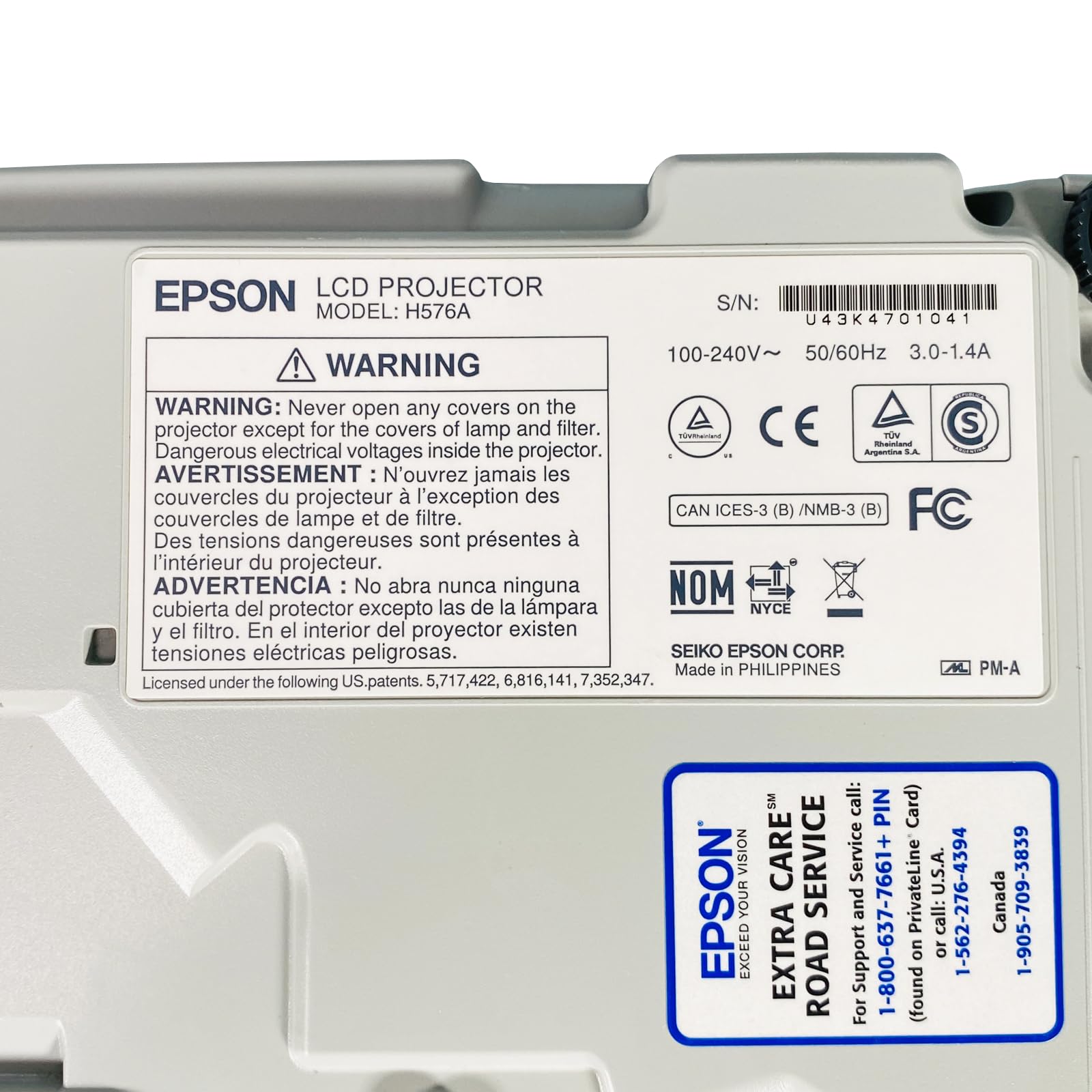 Epson PowerLite 97 3LCD Projector 2700 ANSI HD 1080i HDMI, Bundle: Remote Control, Power Cable, HDMI Cable